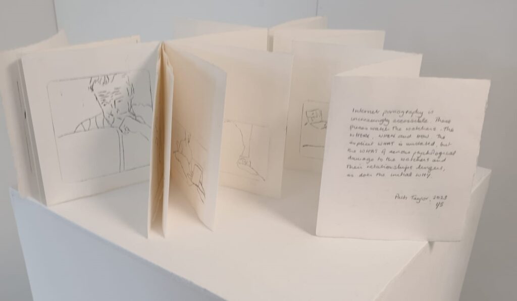 Patti Taylor has two works in PRISM’s show, Warped – textiles2020